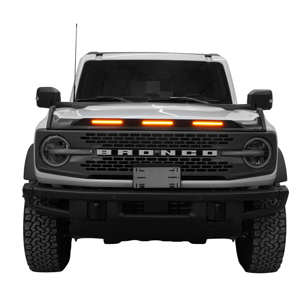 Aegis Beacon Hood Protector with LED Lights for Ford Bronco – Gladiator ...